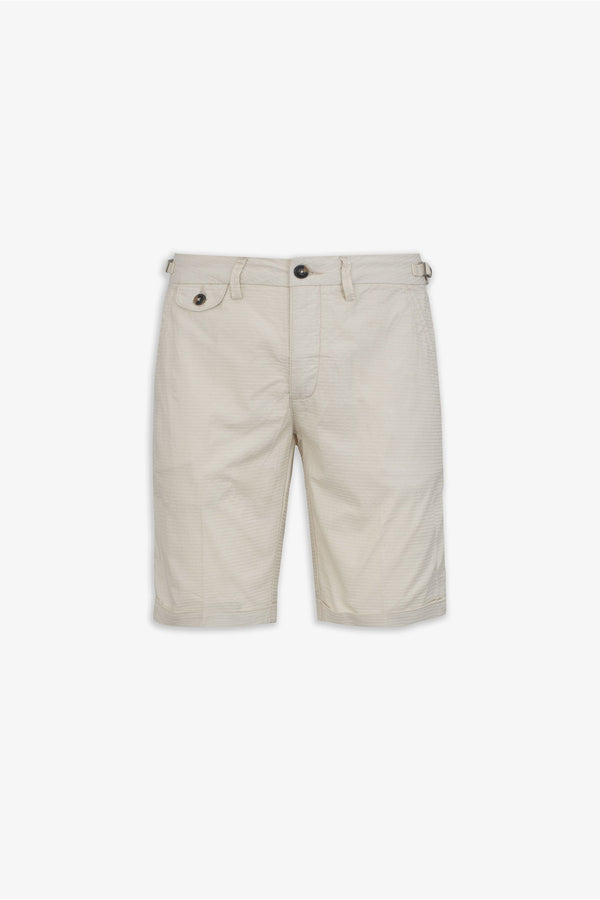 Papyrus chino Bermuda shorts with tone-on-tone stripes