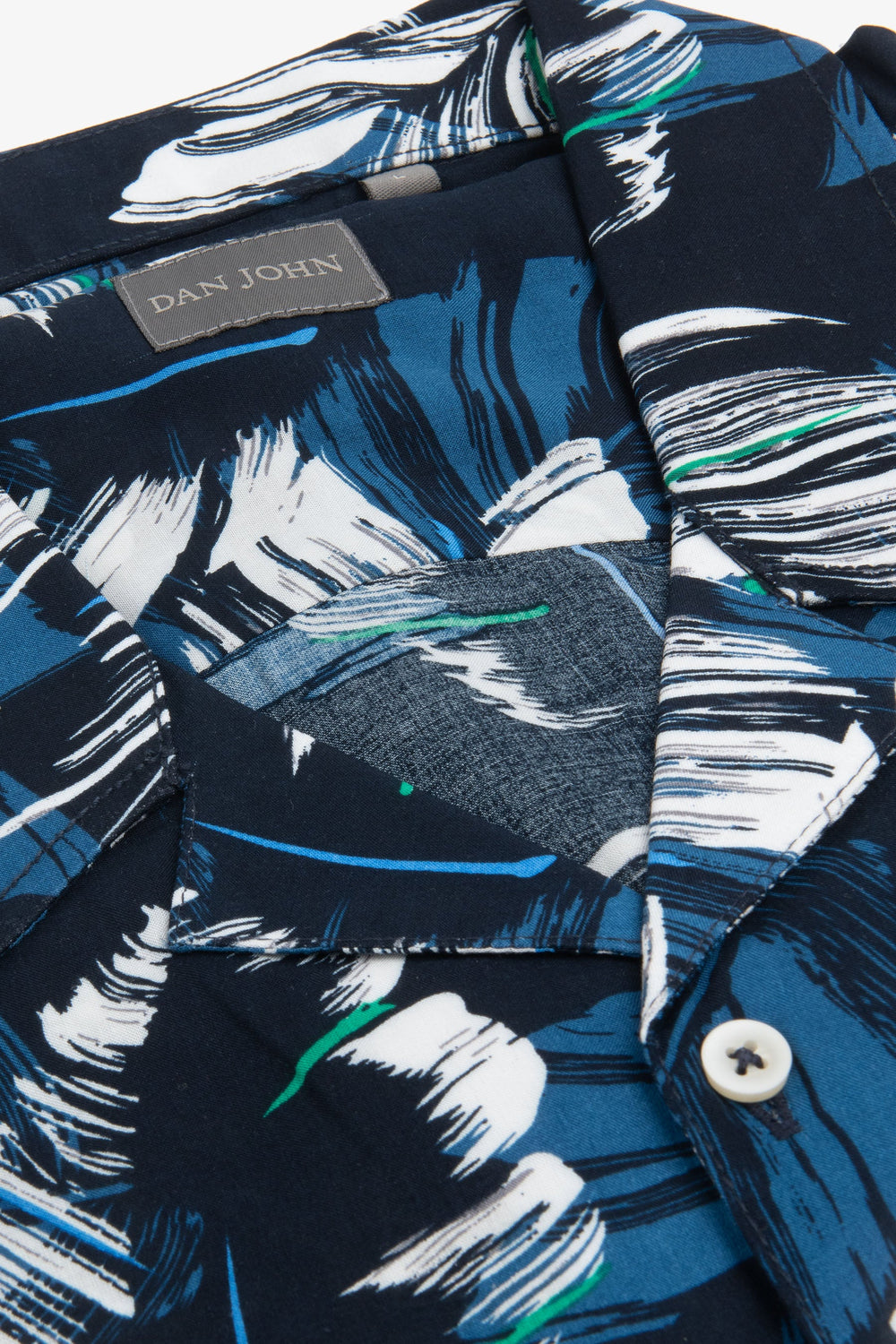 Blue palm tree pattern Hawaiian shirt