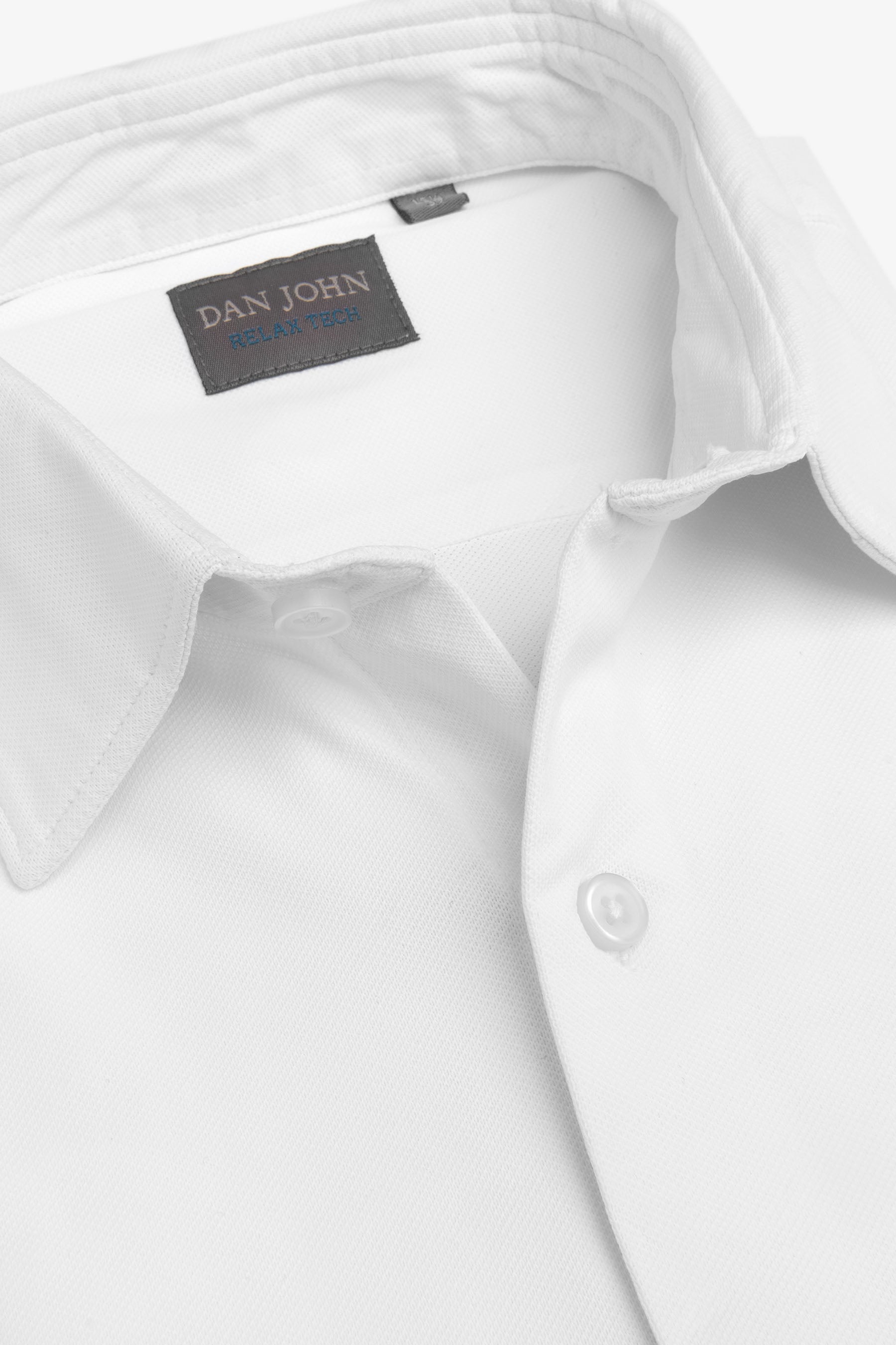 Chemise slim blanche micro-armurée stretch