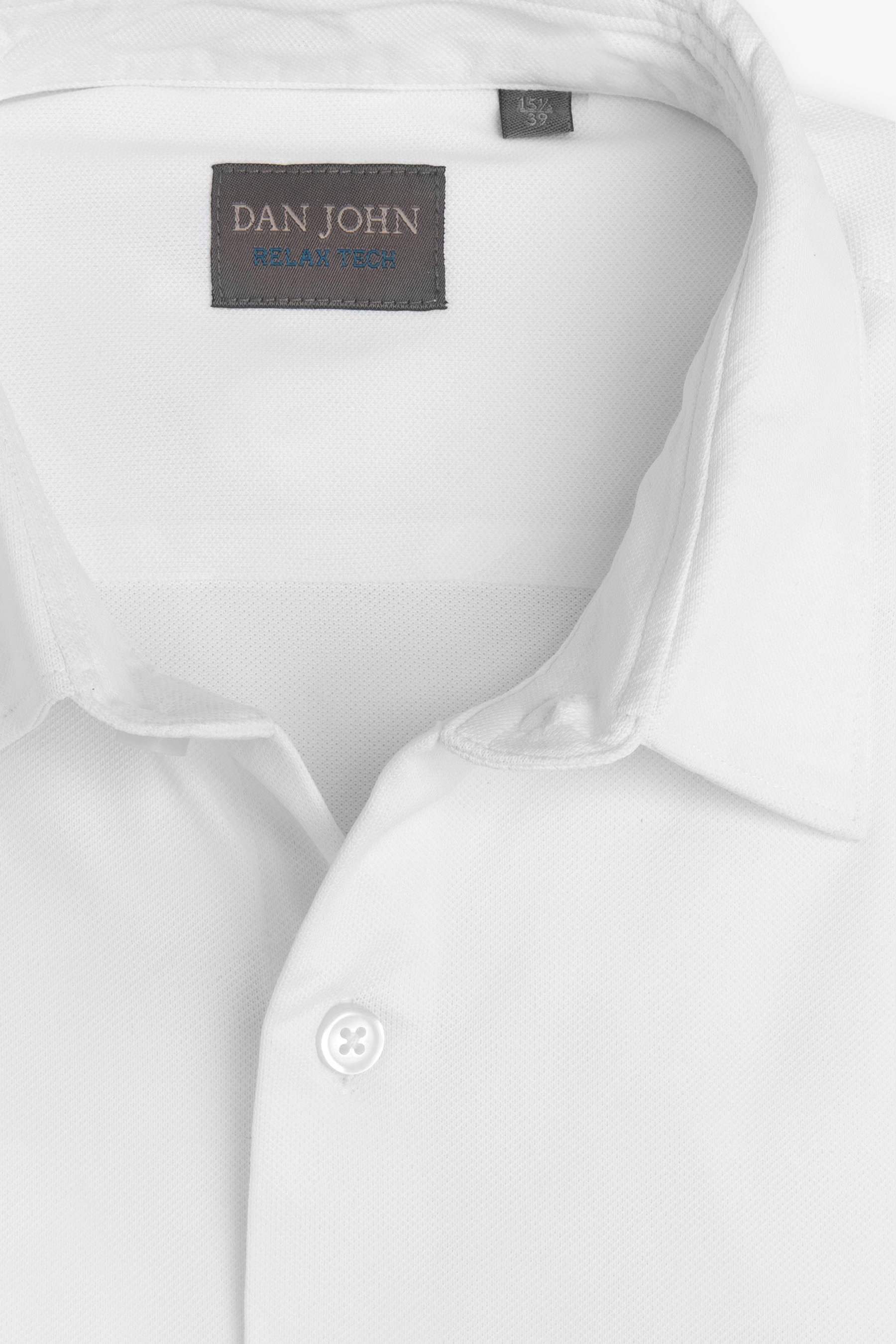 Chemise slim blanche micro-armurée stretch