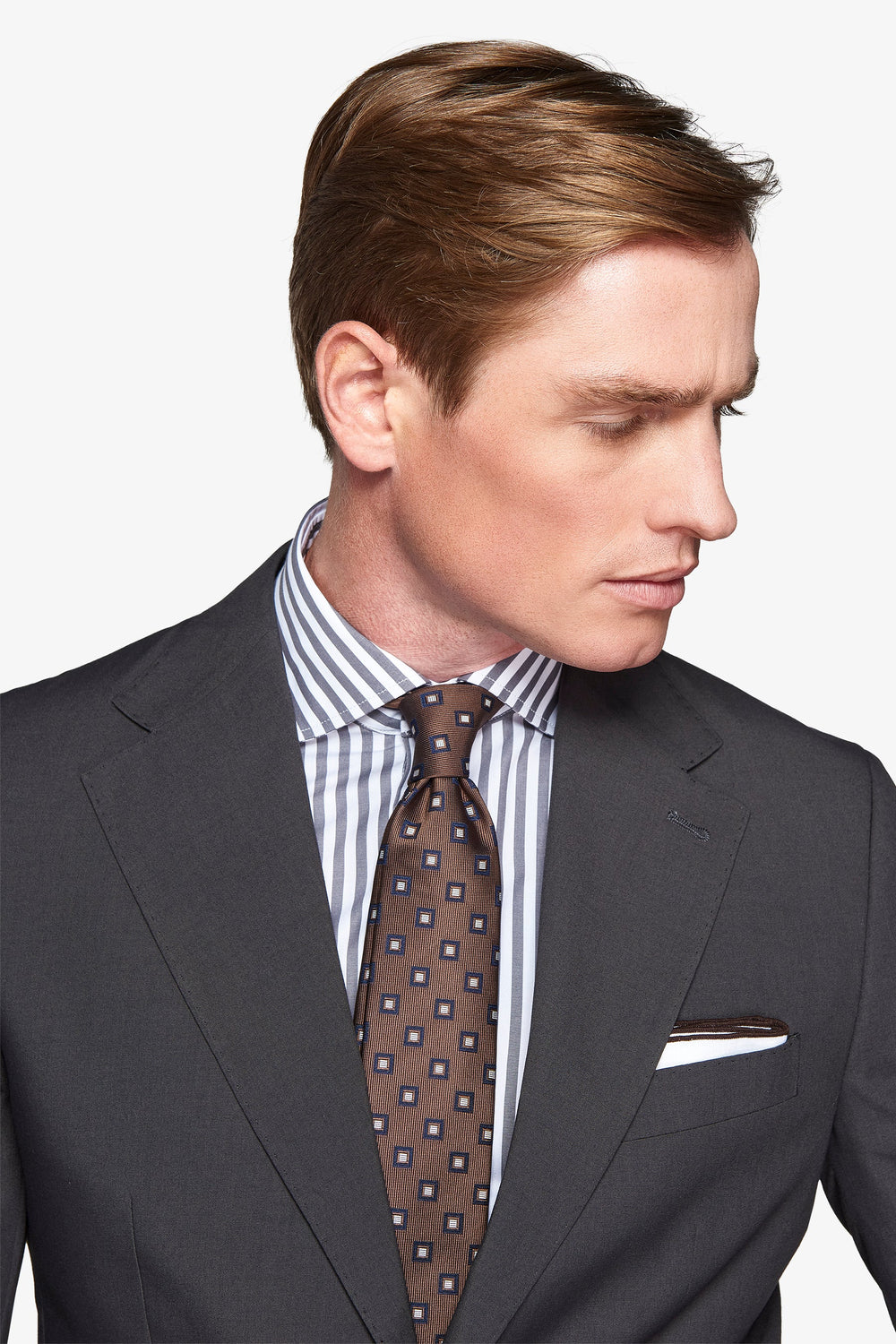 Gray slim classic suit blazer