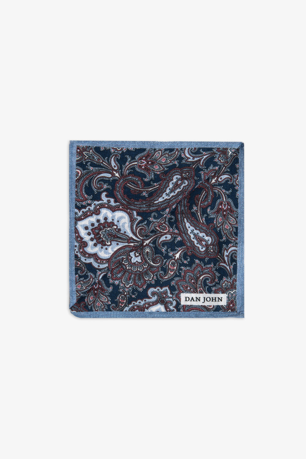 Blue cashmere pattern pocket square