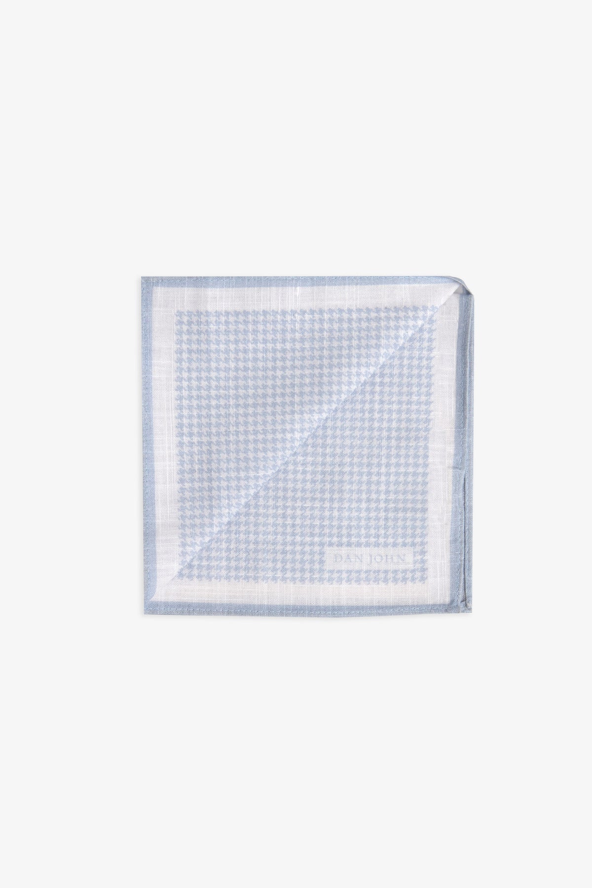 Light blue micro check pocket square