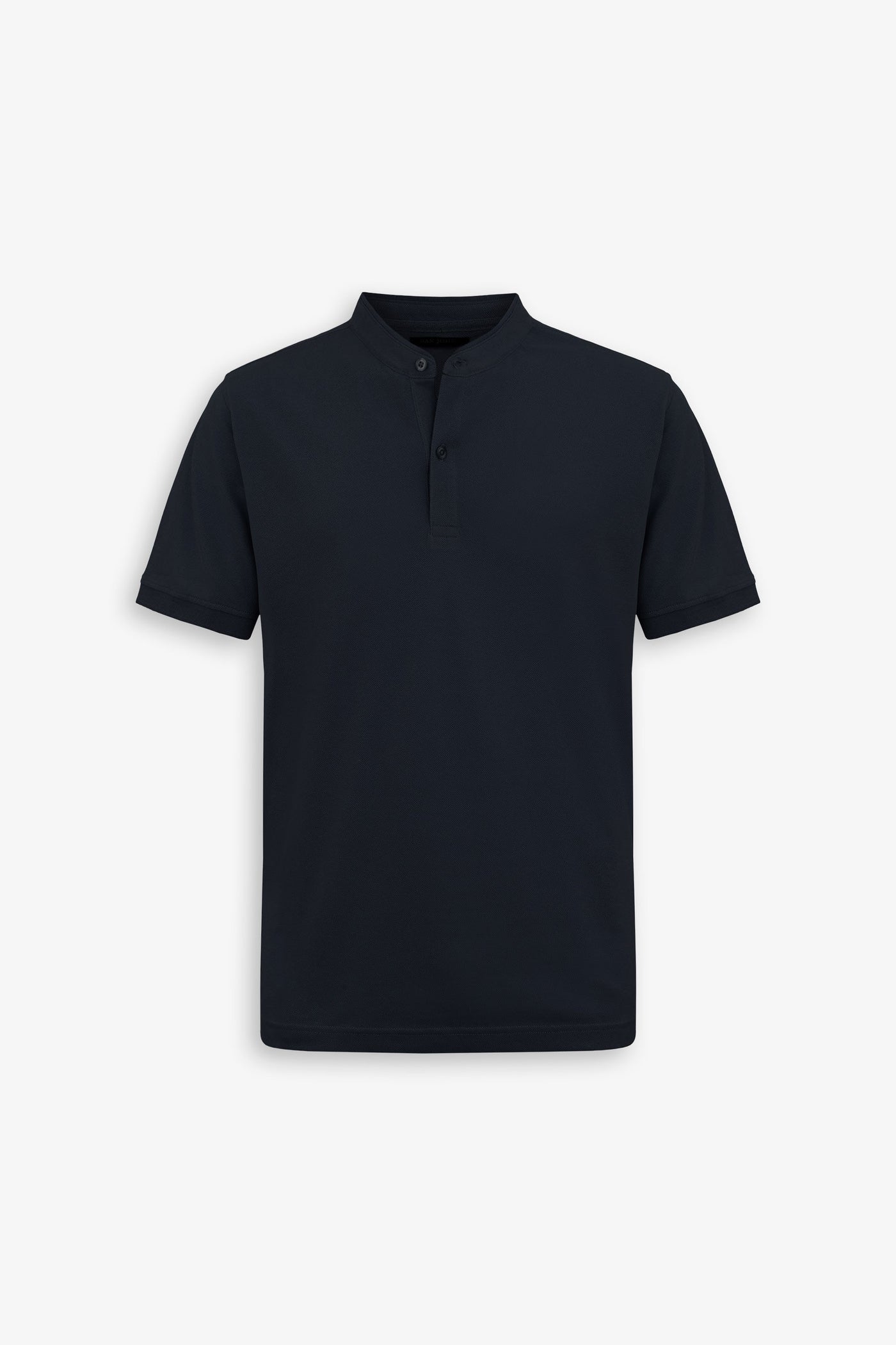 Blue pique Korean collar polo shirt