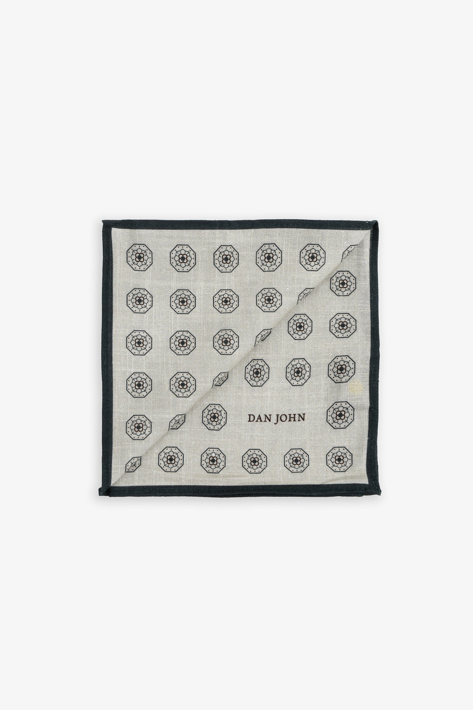 Sage macro circles pocket square