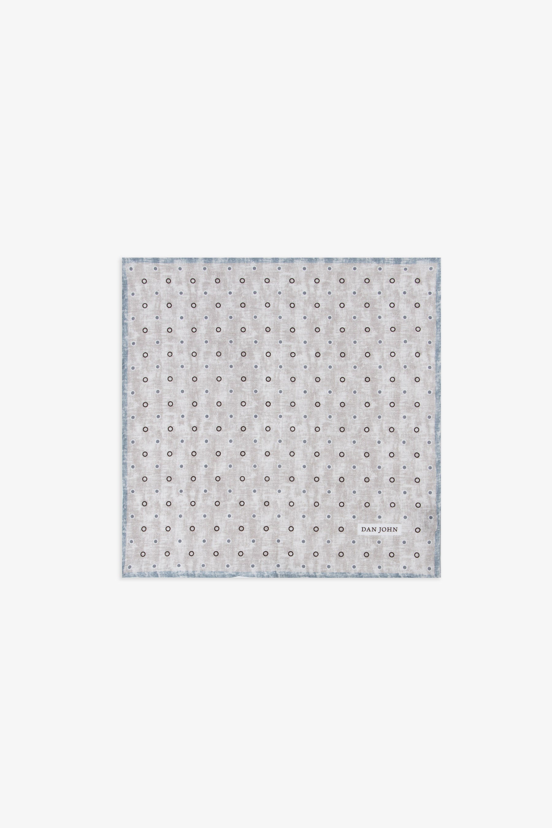 Beige micro circles pocket square